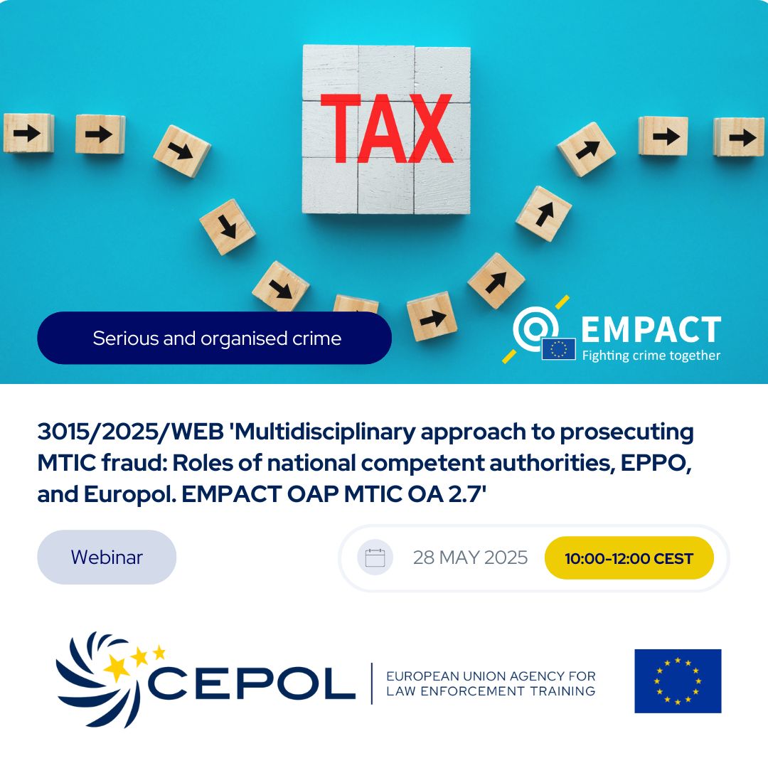 Course: 3015/2025/WEB 'Multidisciplinary approach to prosecuting MTIC ...